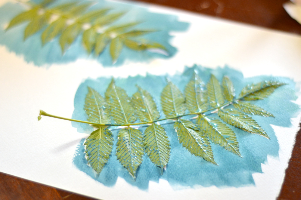 Watercolor Leaf Prints Whistle And Lively